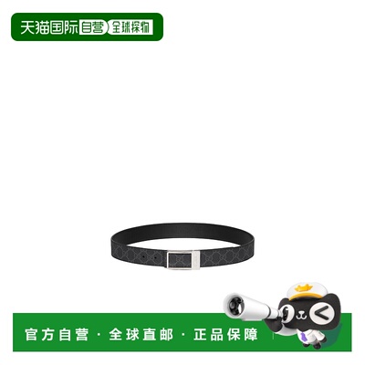 GUCCI 男士手链手镯 82072492TIC1000 CO 黑色 矩形扣双面腰带