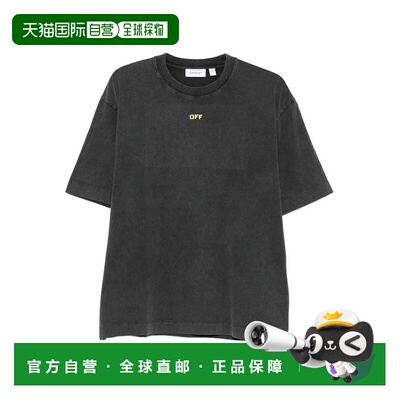 OFF-WHITE 男士T恤 OMAA120S26JER00B0001BLACK
