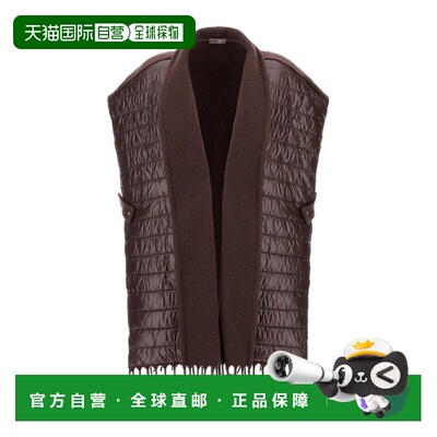HERNO 女士马甲 GC00085DR333958810 AW2026 棕色 流苏针织马甲