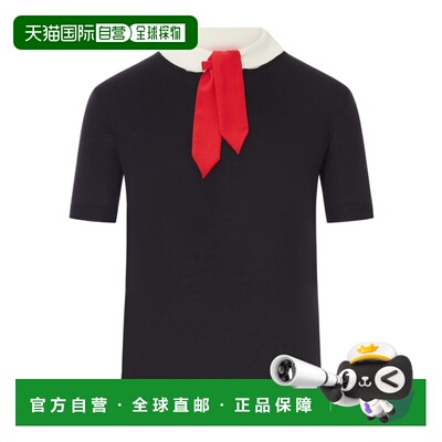 VALENTINO 女士针织衫 BKC75IAF50NA AW2026 黑色 短袖针织衫