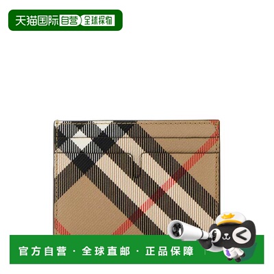 BURBERRY 男士钱包 8091914A2021 AW2025 红色 SANDON CREDIT CAR