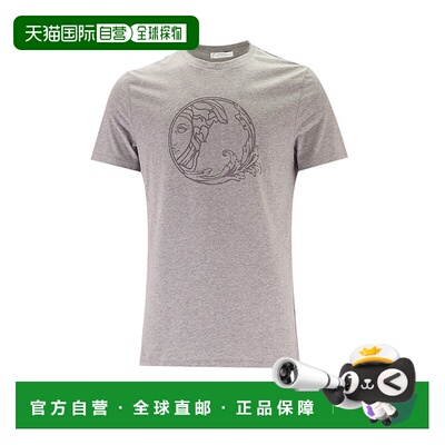 VERSACE 男士T恤 V800683SVJ00277 AW2021 灰色 印花图案T恤短袖