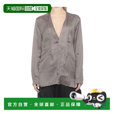 RICK OWENS 女士衬衫 RP01F6247K34 SS2026 灰色 长袖衬衫