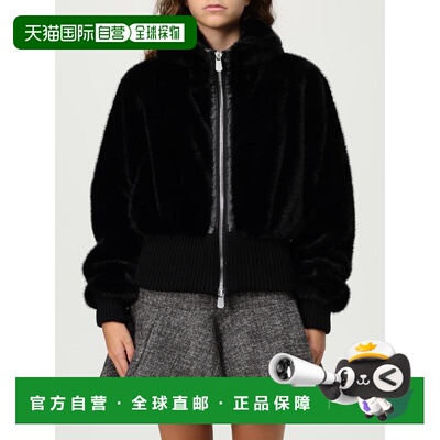 PINKO 女士夹克 105399A2PIZ99 AW2025 黑色 Bagels Bomber Jacke