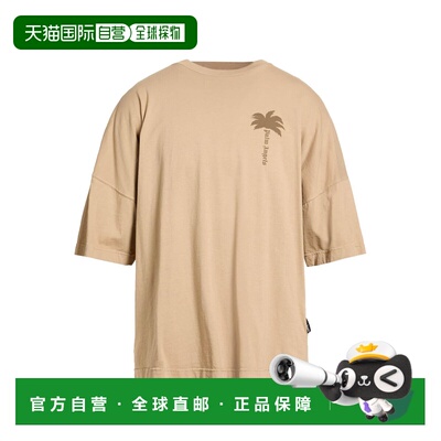 潮奢 Palm Angels 棕榈天使 男士 T恤 beige米色 舒适时尚