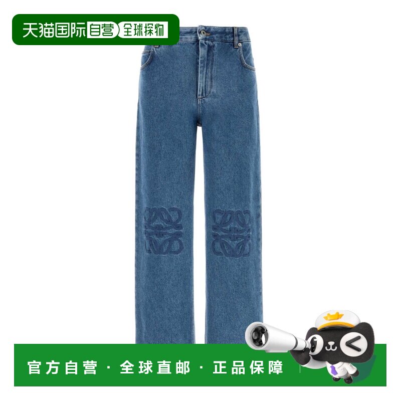 LOEWE 女士牛仔裤 S359Y11XEC5320 CO 蓝色牛仔裤 ANAGRAM 直筒裤