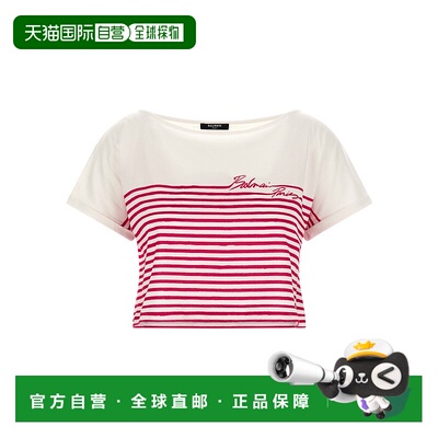 BALMAIN 女士T恤 GF1EE150GF53GVA SS2026 紫红色