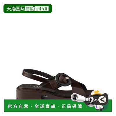 PRADA 女士凉鞋 1X962NF035P39F0038 SS2025 橙色 BRUSHED LEATHE