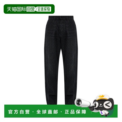 BALMAIN 男士休闲裤 HH1ML138DG40ELR AW2026 黑色 腰带袢牛仔裤