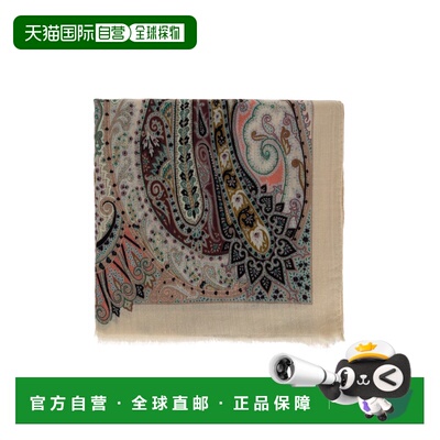 ETRO 女士围巾 WATA0010AL234S9002 AW2026 浅棕色 Cashmere scar