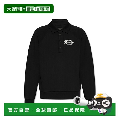 GIVENCHY 男士针织毛衣 BMJ0M53YPK001 CO 黑色 徽标长袖卫衣