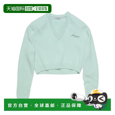 ACNE STUDIOS 女士针织衫 A60625BI8 AW2025 绿色 V领毛衣