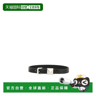 VALENTINO 男士腰带 YJ0BD7UQT0NO SS2026 黑色 铆钉手环皮带