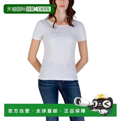 EA7 女士T恤 7W000184AF10373U0002 SS2025 白色 7W000184 AF1037
