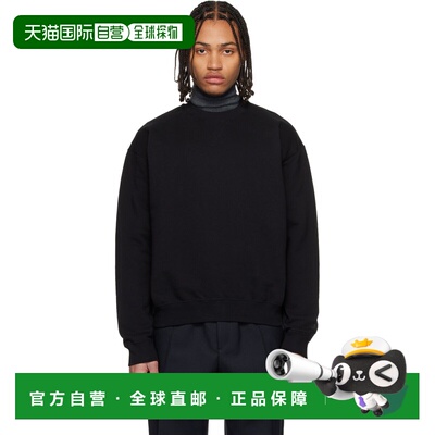 1h可退 潮奢 Jil Sander 吉尔 桑达 男士 黑色 Cotton Terry Crew