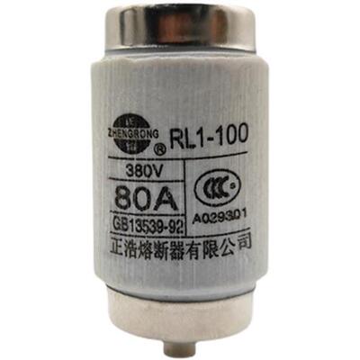 极速正浩正熔RL1-100380V螺旋式低压熔断器80A100A陶瓷保险丝管熔