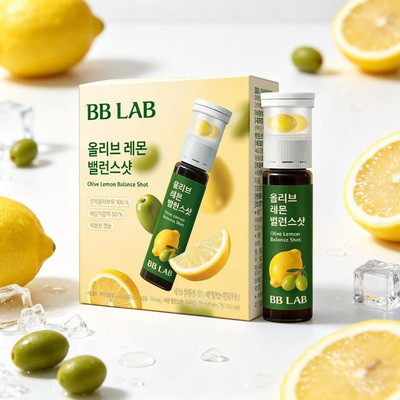 韩国新品BBLAB橄榄柠檬平衡饮 柠檬苹果醋汁酸甜好喝每天早晨一杯
