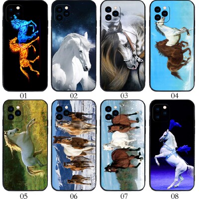 白马 骏马 适用iPhone苹果 14 Max/13 Pro/12 mini/11/Plus/SE/小米 Civi3/10T/12X/12S/11i/Ultra/10手机壳