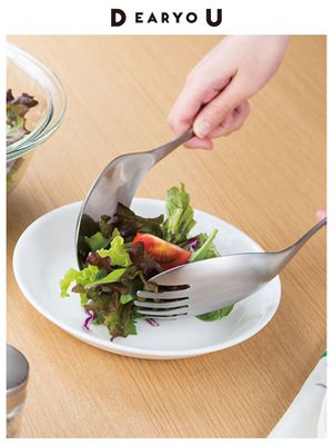 DEARYOU日本制家事问屋勺304不锈钢分餐勺大号分菜公勺沙拉勺家用