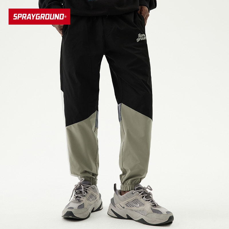 SprayGround新款高街男时尚拼接通勤束脚工装休闲长裤潮W0822325