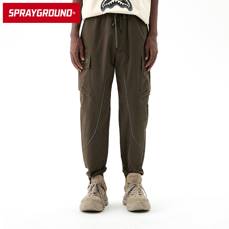 SprayGround新款个性时尚工装百搭街头潮流舒适运动针织长裤学生