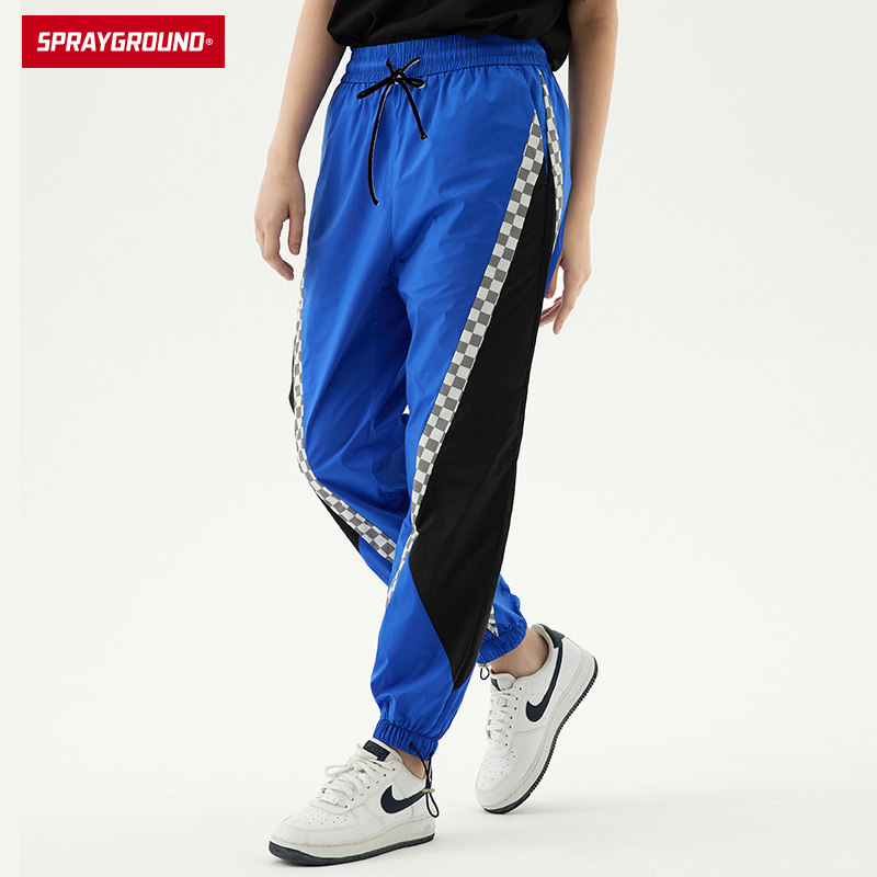 SprayGround新款时尚撞色拼接束脚卫裤潮运动休闲长裤男W0822320