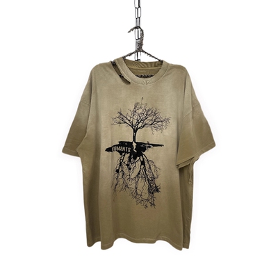 破坏做旧颓丧美学复古短袖T恤