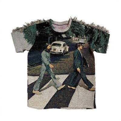 圆领宽松流苏T恤小众设计定制