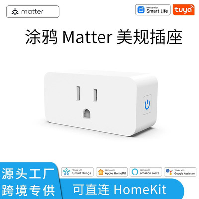 matter涂鸦美规方插智能插座