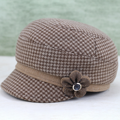 妈妈帽子女秋冬天加厚保暖布帽