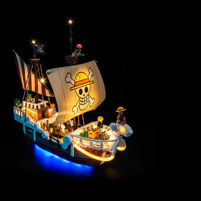 灯饰适用LEGO乐高灯光LED配件海贼王75639前进梅利号船装饰灯带