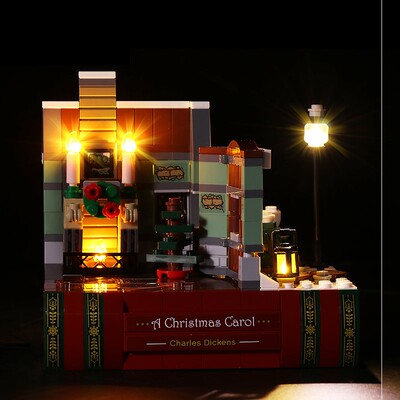 灯饰适用乐高40410配件致敬查尔斯狄更斯圣诞颂歌系列led灯光组