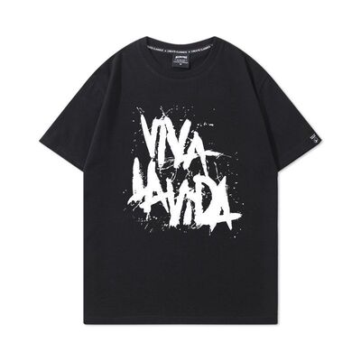 Coldplay酷玩乐队Viva La Vida短袖T恤演唱会印花周边夏季上衣潮