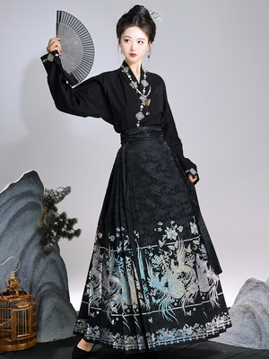 十四阙原创【凤舞】明制汉服女新中式飞机袖仿螺钿马面裙春夏日常