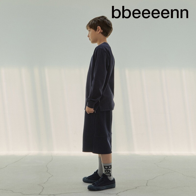 Bbeeeenn韩国童装秋冬新款男童女童纯棉竖纹T恤儿童长袖打底衫
