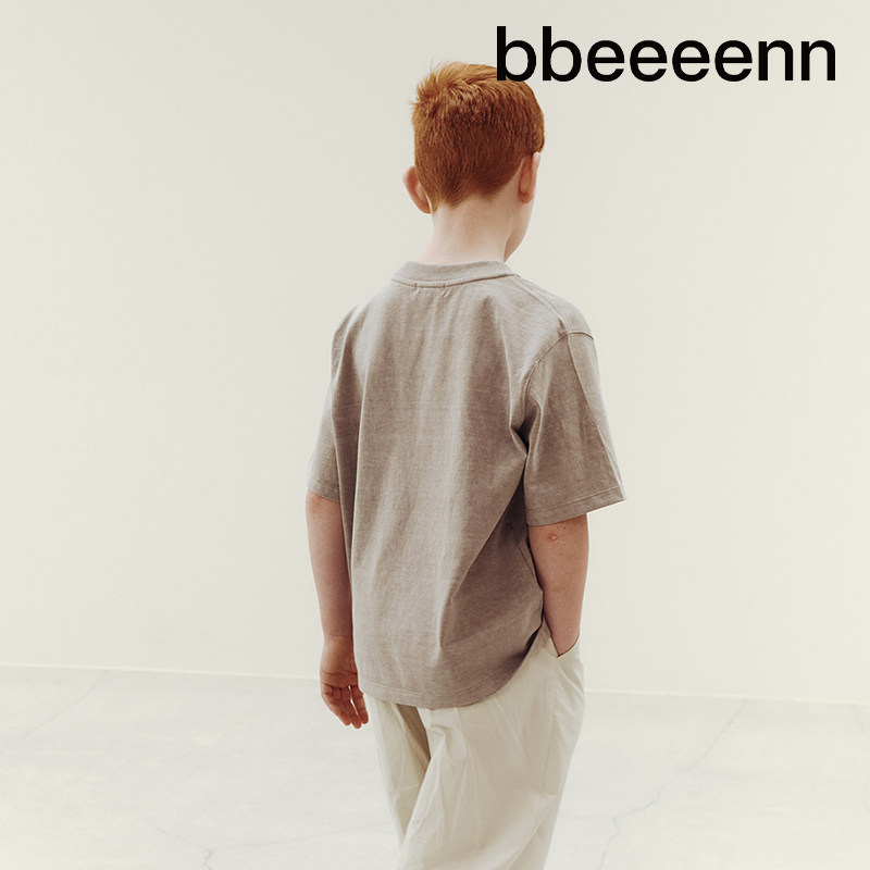 bbeeeenn韩国童装夏季新款宽松薄款T恤男女童纯棉半袖上衣