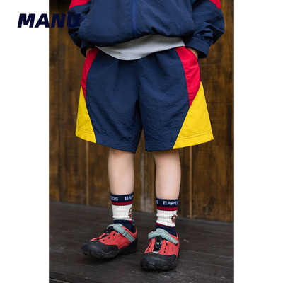 速干防泼水美式撞色五分裤短裤