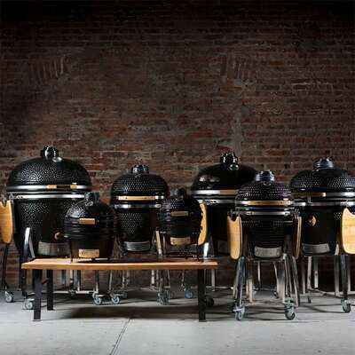 大铁蛋户外烧烤炉bbq kamado烟熏炉陶瓷焖烤炉不锈钢架披萨炭烤炉