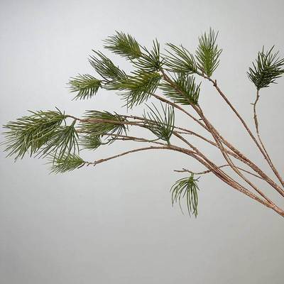 仿真松针亚马逊松柏叶长室内中式松针松针枝仿真人造绿花艺植支