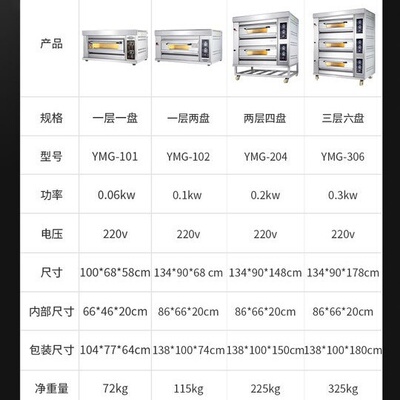 商用燃气烤箱 三层六盘面包月饼蛋糕烘焙烤炉 大容量单层燃气烘炉
