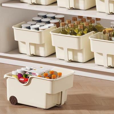 杂物收纳盒橱柜收纳带把手整理盒桌面物高处高柜储吊柜大容量厨房