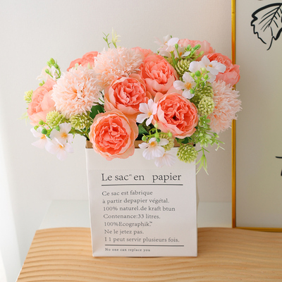 仿真小把花束干花假花装饰摆设餐桌花手捧花拍照道具客厅装饰摆件