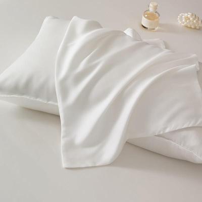 高端天丝莱赛尔纤维枕套夏季凉感冰丝简约枕芯内胆套单人48*74cm