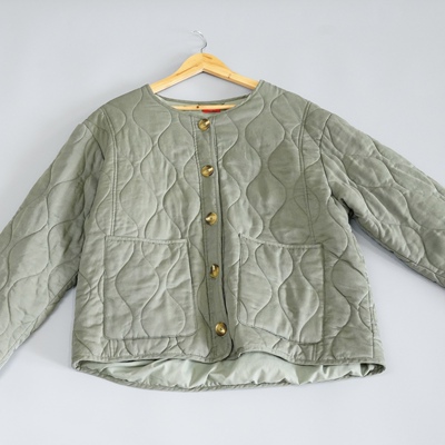 JCC studio日系绗缝棉服外套表81%聚酯19%棉TIB124L65