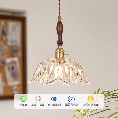 网红法式花朵玻璃吊灯