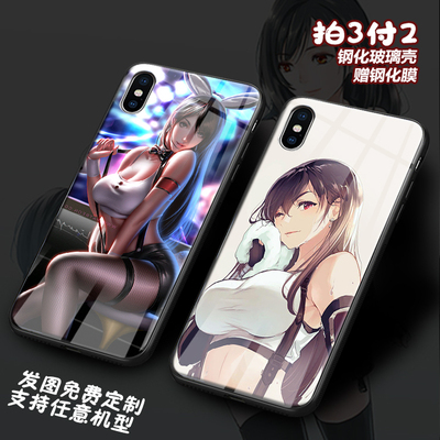 女神蒂法洛克哈特适用iphone11pro苹果12XsMax玻璃xr手机壳678p潮