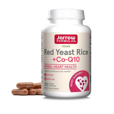 美国代成人辅酶红曲米Jarrow杰诺Q10Red Yeast Rice家人心脑保健