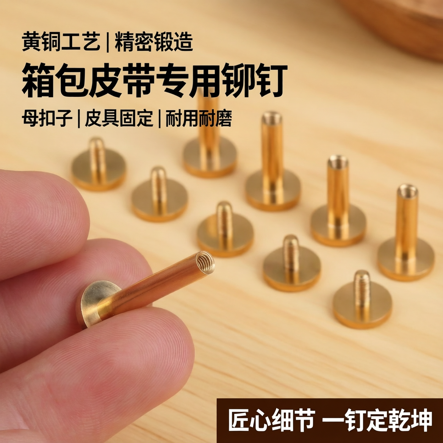 黄铜螺丝铆钉纽扣箱包皮带腰带钉扣配件皮具包包装饰固定子母扣子