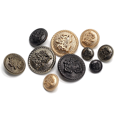 扣子女大衣外套百搭圆形金色纽扣