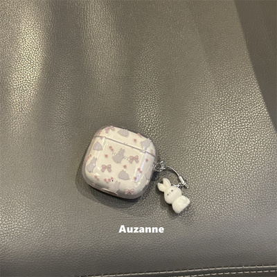 半透小众可爱兔子耳机壳保护套